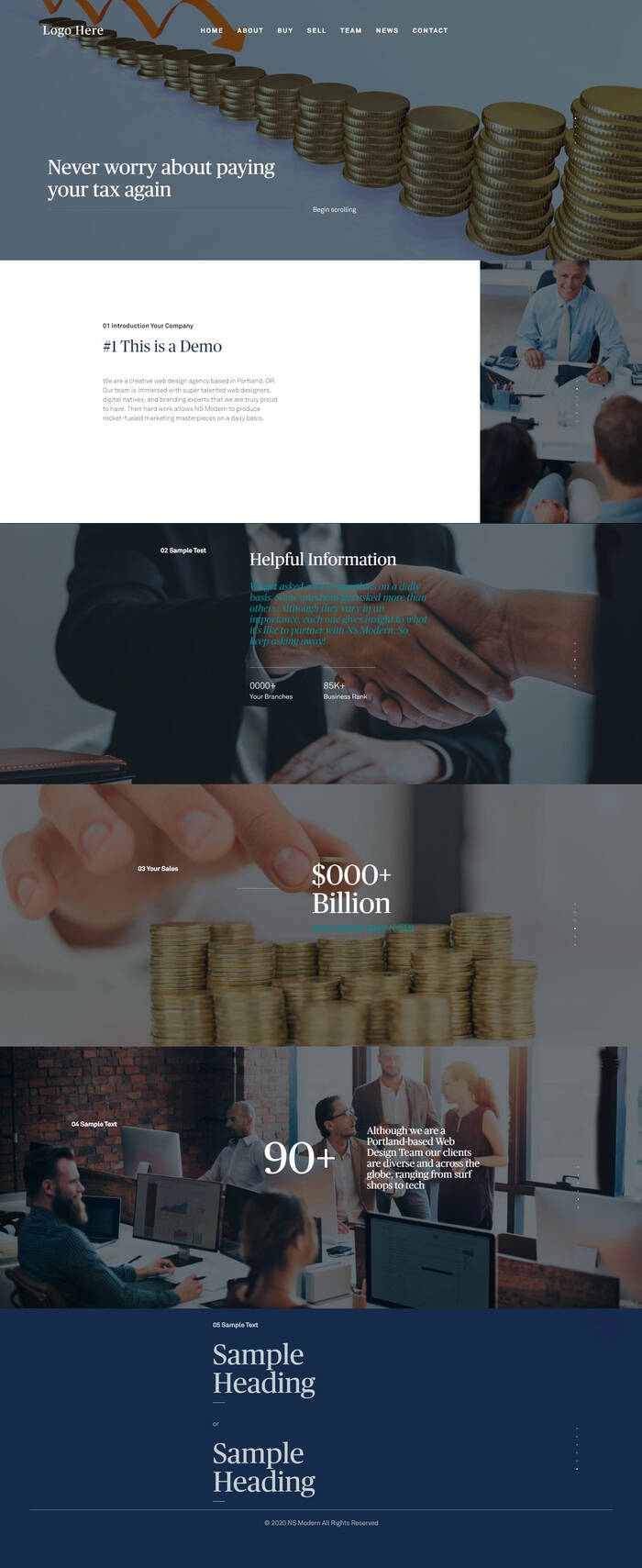 Accountant Design 1 - Custom Website Design | Branding Studio ...